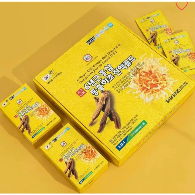 Samsung Biopharm Korean Red Ginseng and Cordyceps Water Box of 30 packs ...