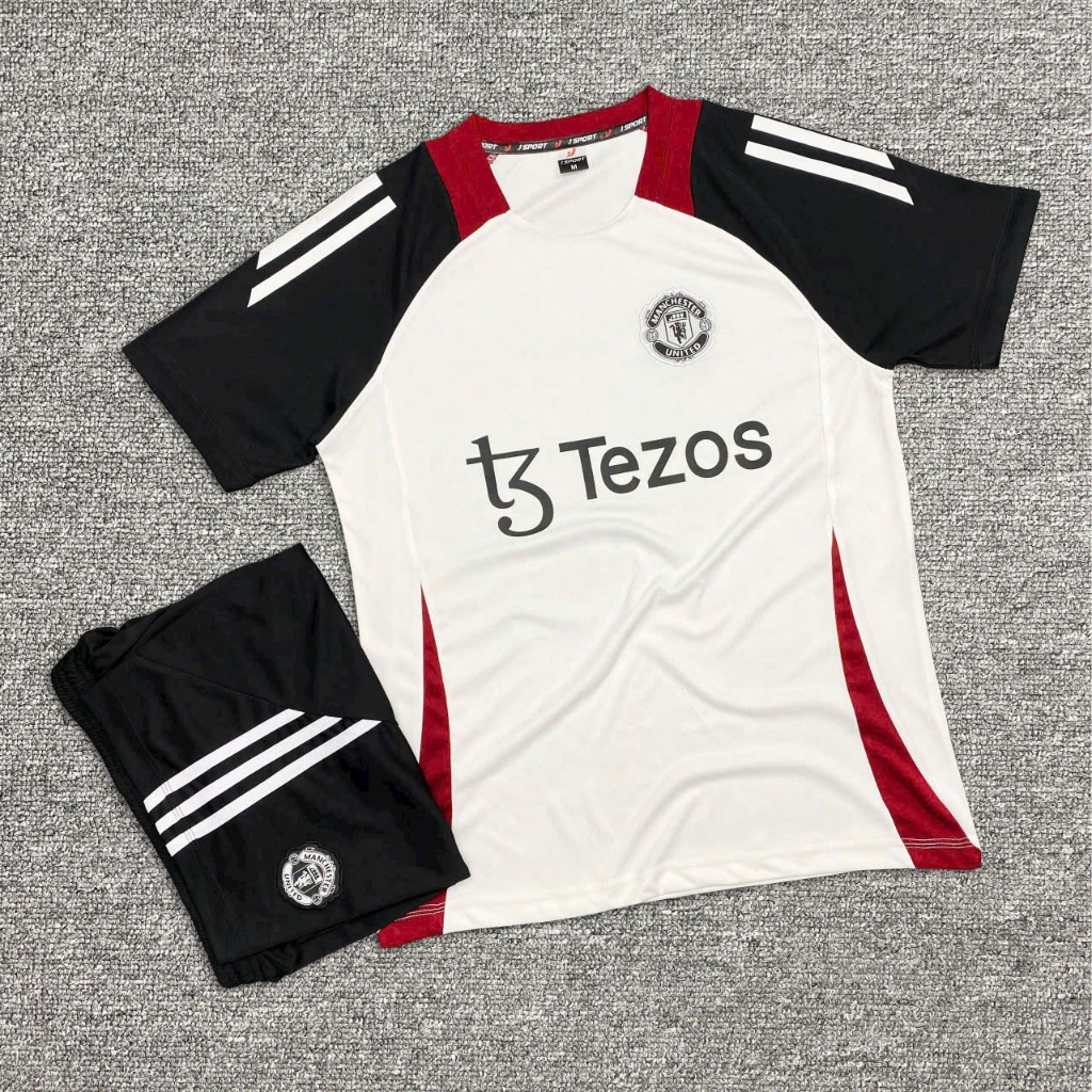 White MU Training Tezos cold elastic football kit JP-2025 | Shopee Malaysia