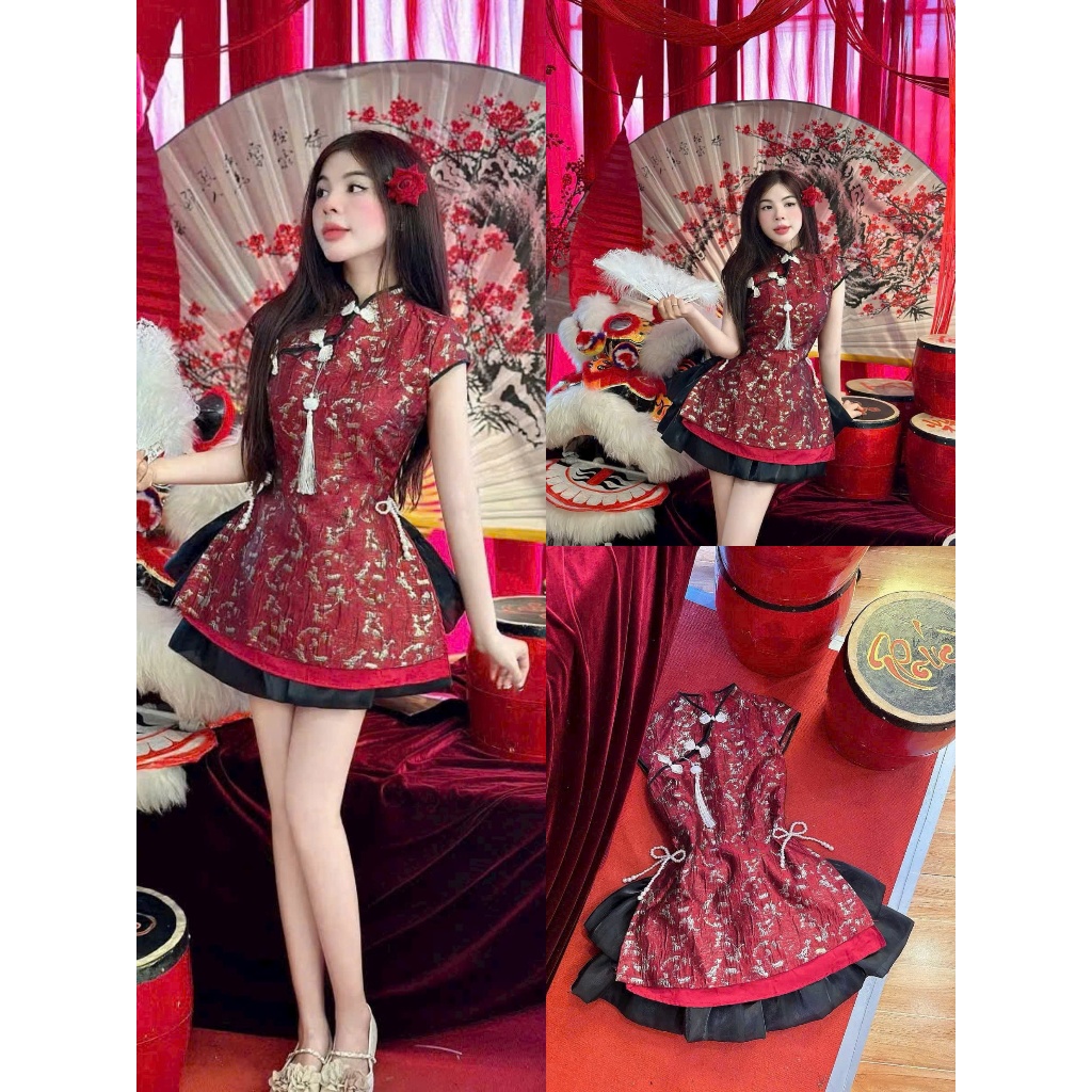 Middle Eastern style dress Set, brocade shirt with turtleneck, short ...