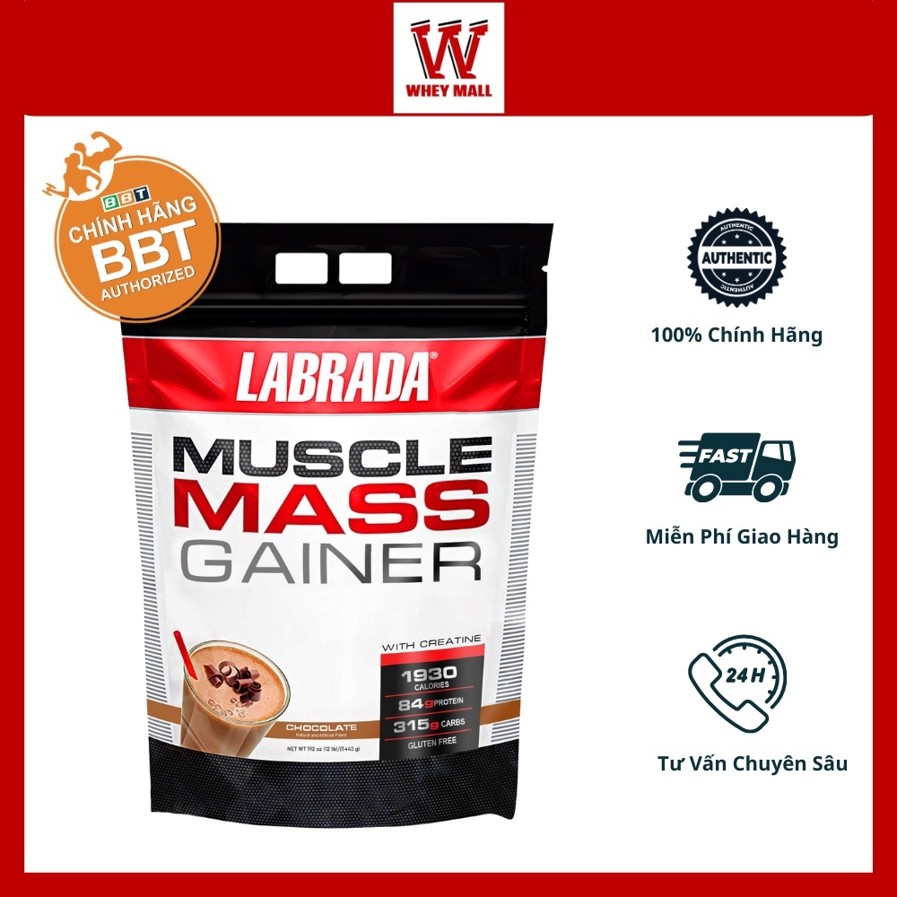 Labrada Muscle Mass Gainer 12Lbs - Effective, safe, nutritious weight ...