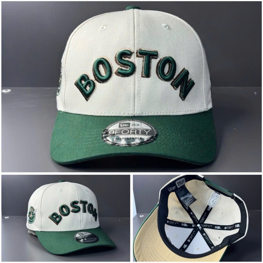 Khaki cotton baseball cap - cream and blue color combination with Bos ...