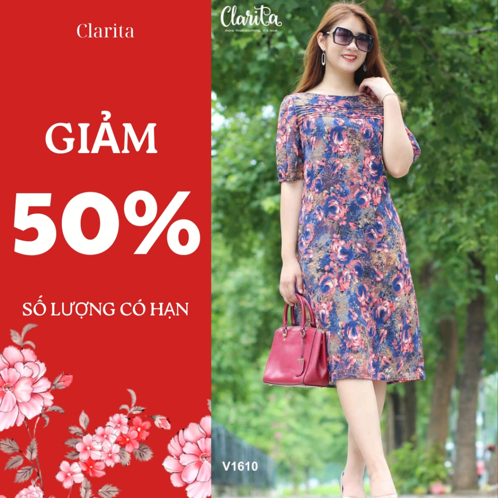 Clarita Design Chiffon Straight Dress code V1610 | Shopee Malaysia