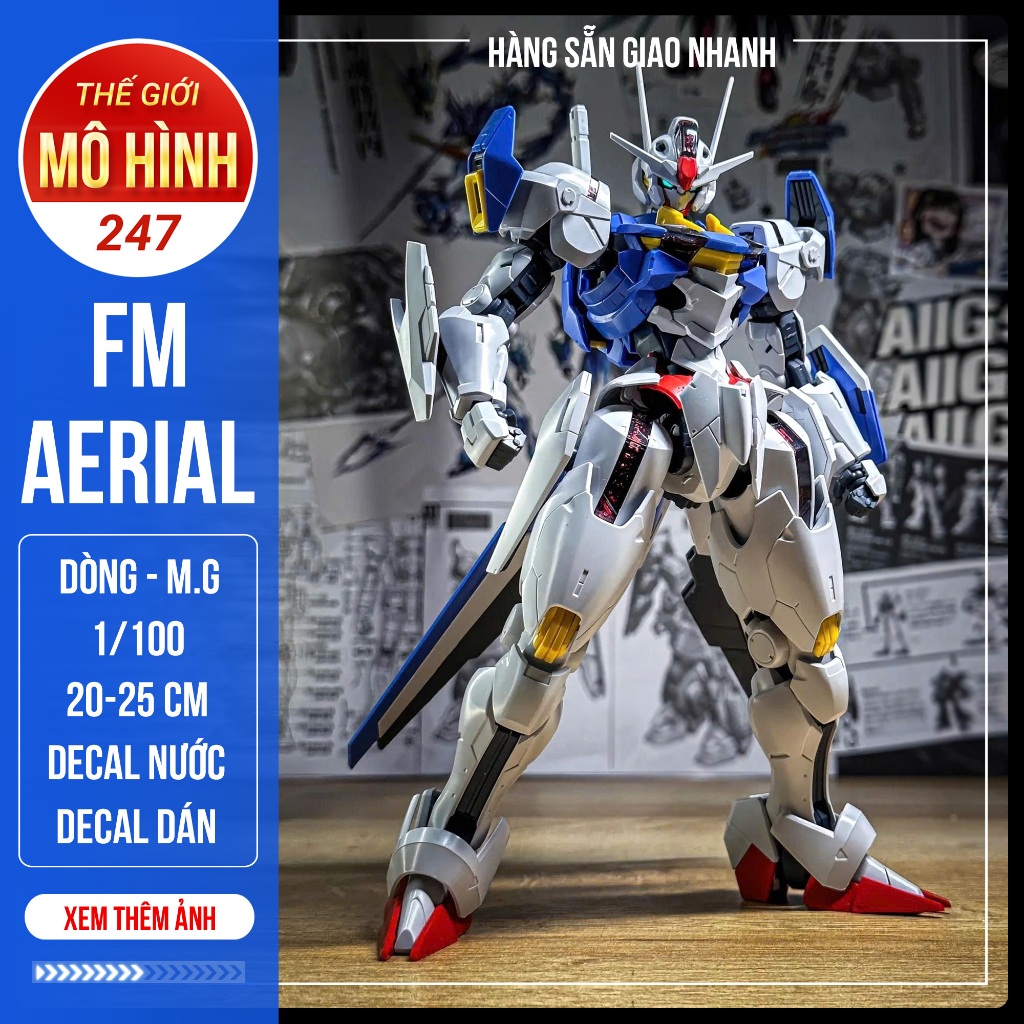 (Free Water Decal + Decal) FM 1/100 Aerial Fighter JMS Assembly Model ...