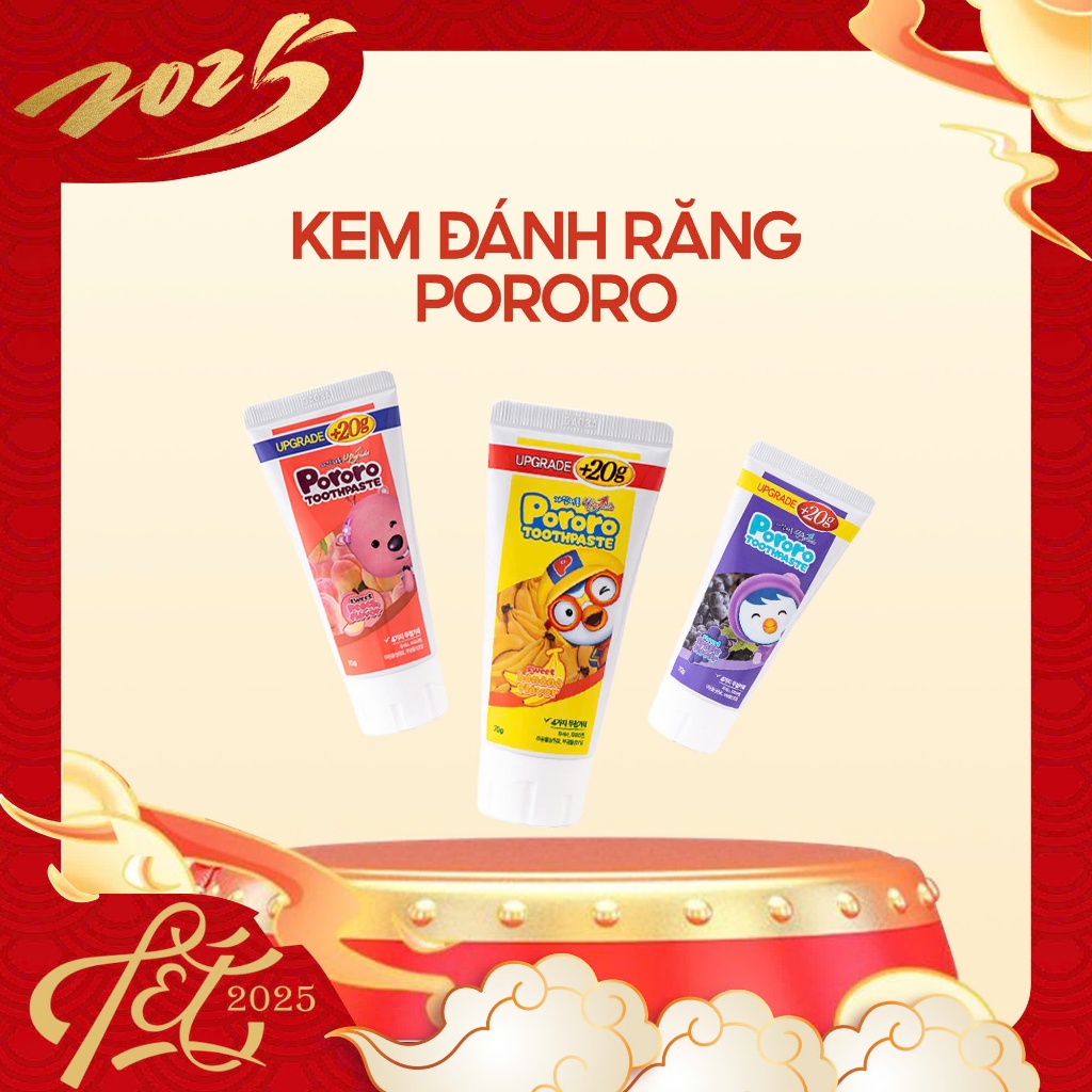 [Pororo X MOTARO] Pororo Toothpaste 3 Flavors for Children | Shopee ...