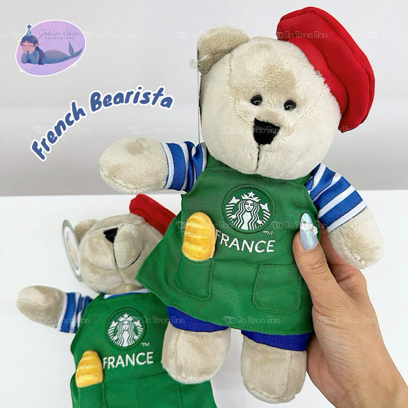 [Goblin & Mermaid] STARBUCKS FRANCE FRENCH BEARISTA TEDDY BEAR | Shopee ...