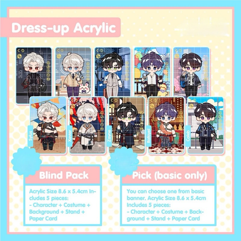 Standee dress up card with rounded corners Love and Deepspace | Shopee ...