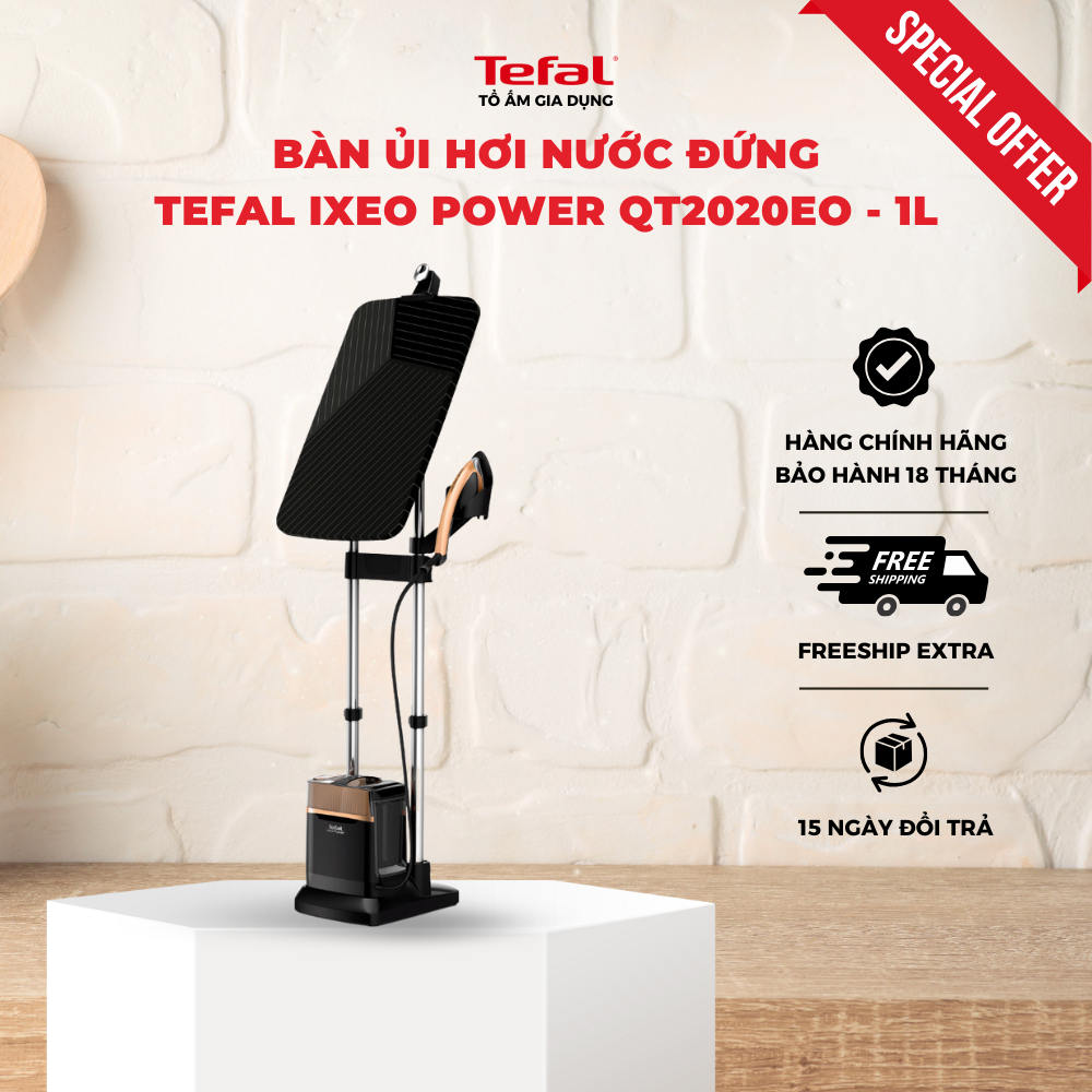Tefal Ixeo Power QT2020EO Vertical Steam Iron (1L - 2170W) Automatic ...