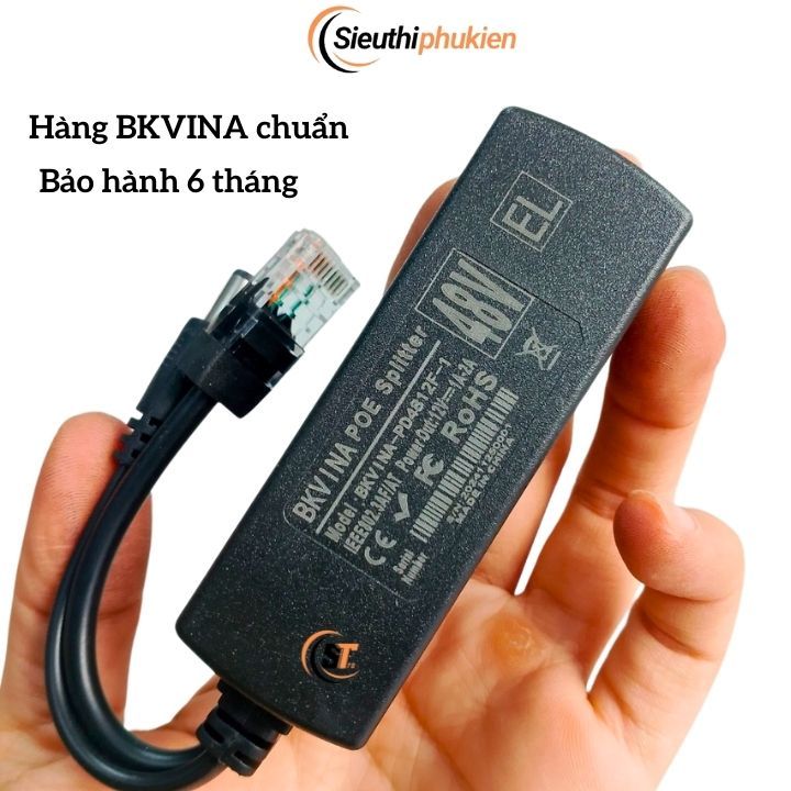 Split Jack POE Splitter 48v to 12v For IP Camera DC Port, POE Splitter ...