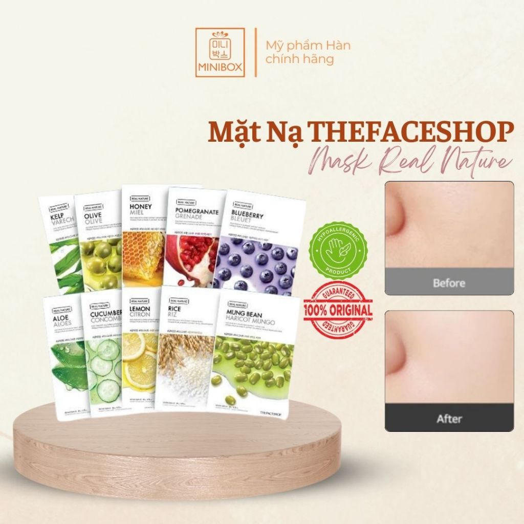 (BILL Han) THEFACESHOP Mask Real Nature 20g | Shopee Malaysia