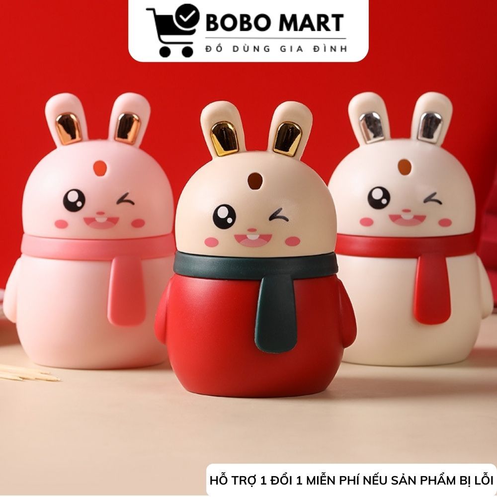 Toothpick box with cute rabbit-shaped push button made of plastic, cute ...