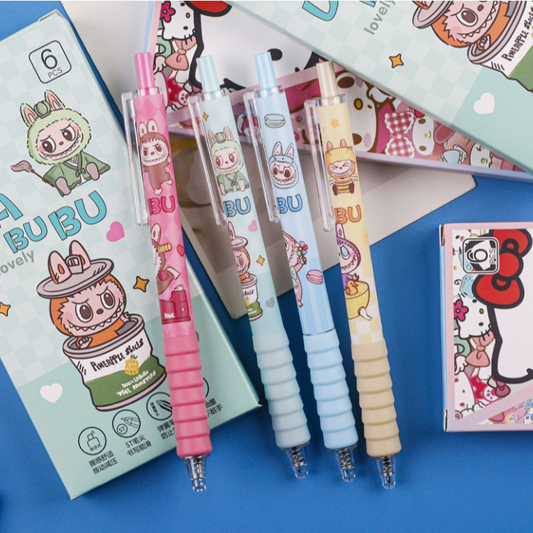 Labubu BBB59 rabbit ballpoint pen, cute cartoon kute writing gel ...