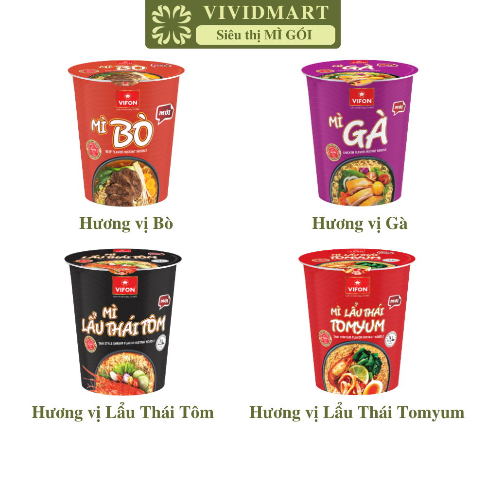 [ODD Cup] - Vifon - Vifon Cup Noodles 4 flavors: Beef, Chicken, Tomyum ...