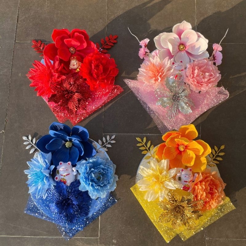 Magnolia flower vip set, CNY decorative accessories set (wholesale ...