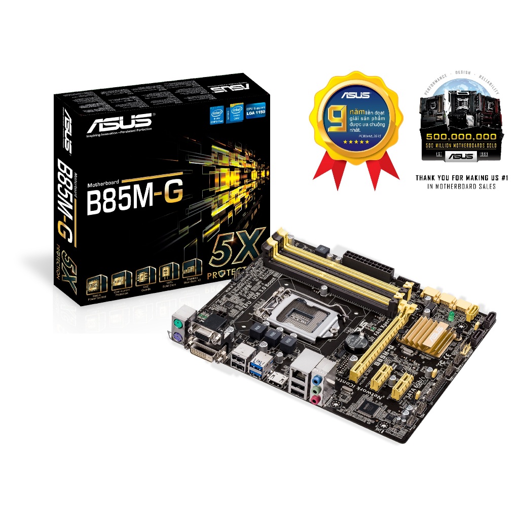 Mainboard ASUS B85M-G Intel B85 chipset, socket 1150 for 4th-generation ...