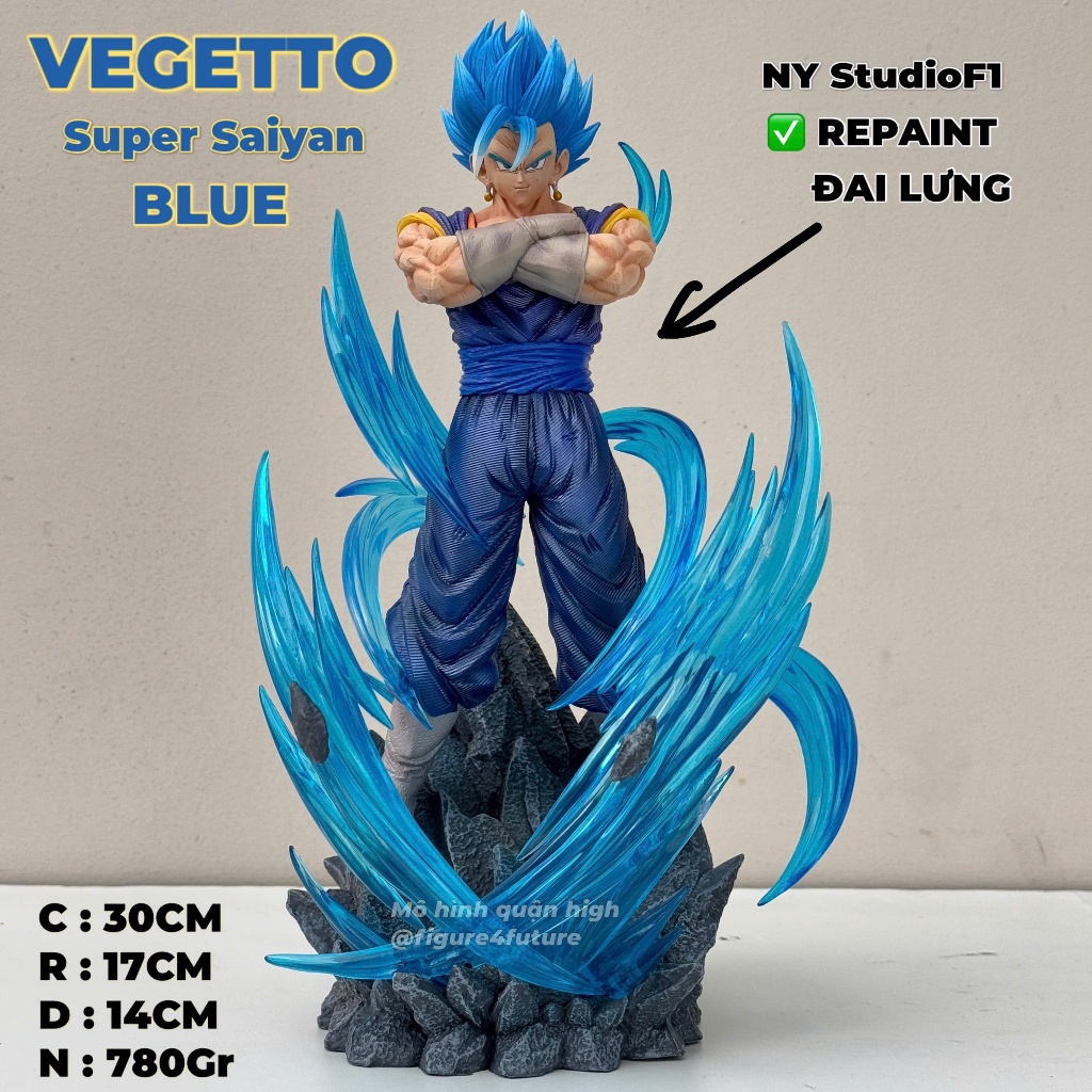 (Repaint) Vegito model 30cm tall - Vegetto super saiyan blue 30cm tall ...