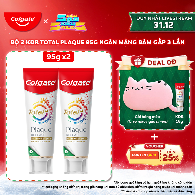 [SSSS] [NEW] Set of 2 Colgate Total Plaque Release Toothpaste 95g/tube ...