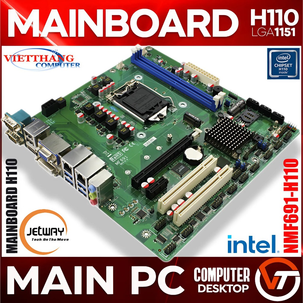 Mainboard - Motherboard - Main Jetway H110 Disassemble LikeNew sync machine as beautiful as new ...