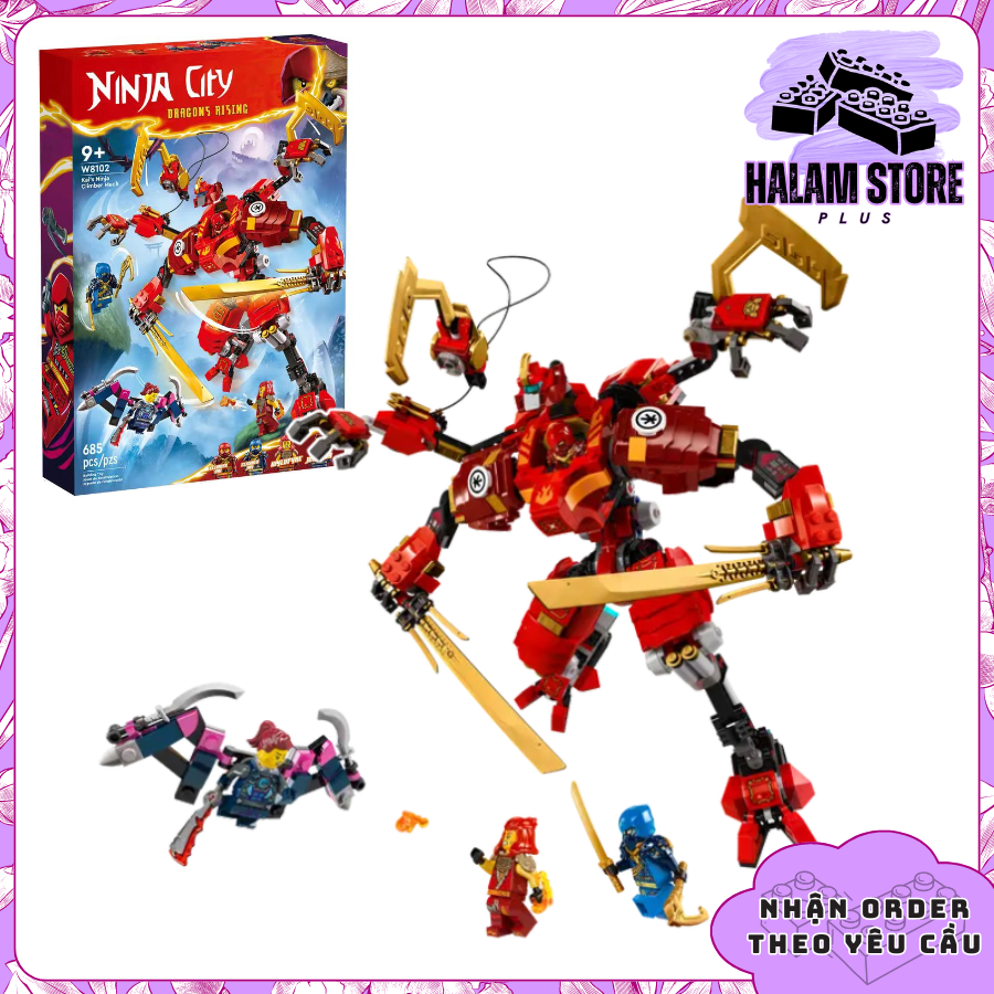Ninjago Dragons Rising W8102 Mech Kai Climber assembly toy - ninja toy ...