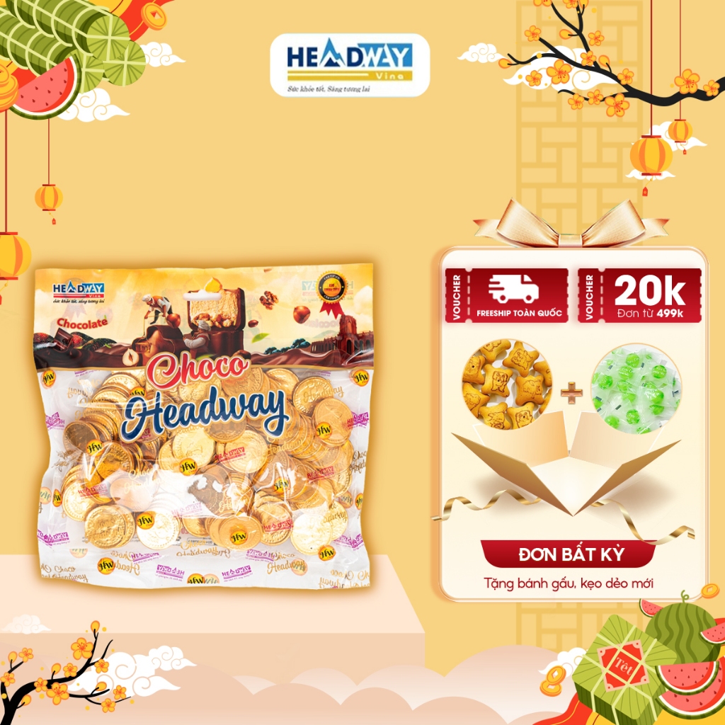 Headway Vina Coin Chocolate Candy Sweet and Fragrant Childhood Flavor ...