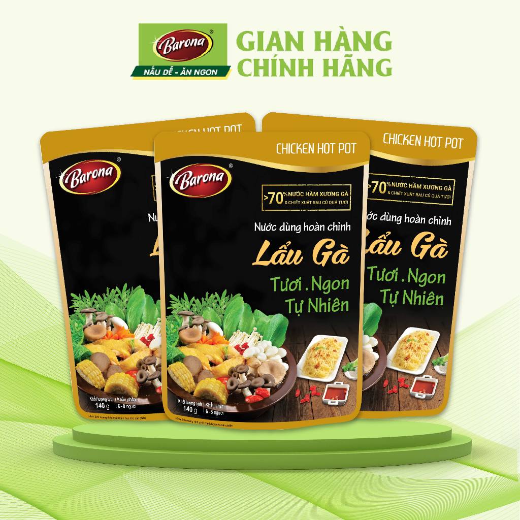 Combo of 3 packs of Barona Chicken Hot Pot Broth 140g | Shopee Malaysia