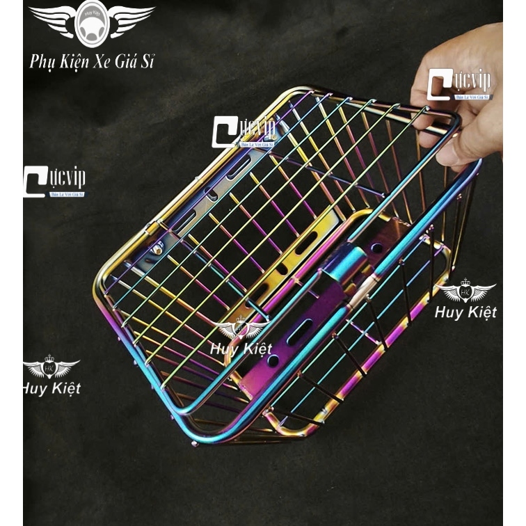 Multi-purpose stainless steel basket with lid, medium size, can fit ...