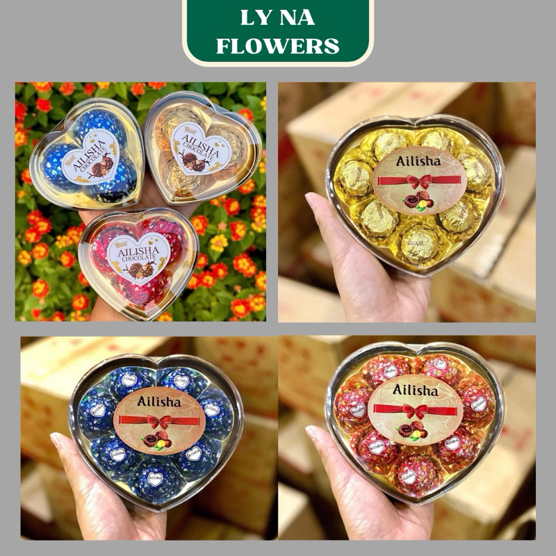 Ailisha heart-shaped socola candy filled with milk chocolate, 3 pieces ...