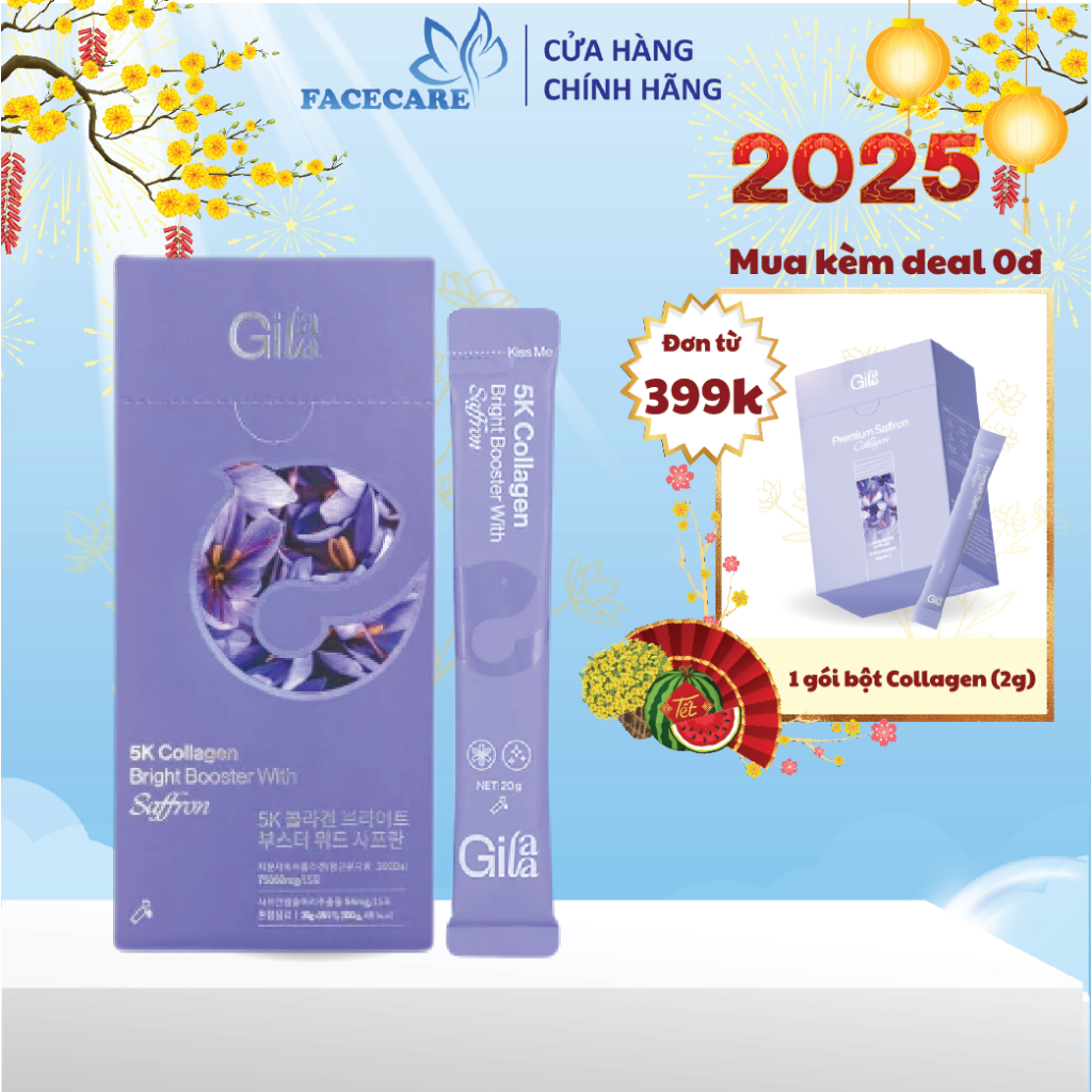 Gilaa Super Molecular Collagen Drink 300da Combined with Saffron for ...