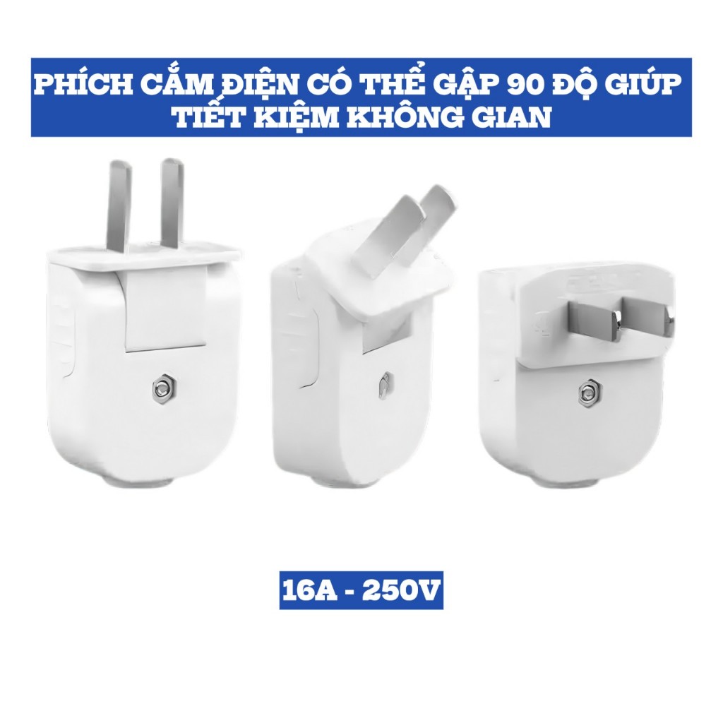 90 Degree Folding Power Plug with 2500W Load Capacity Can Bear 90 ...