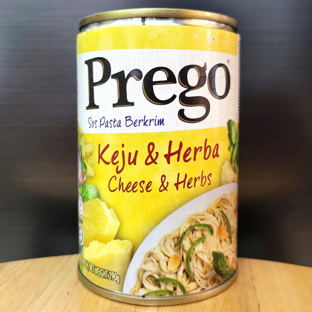 PREGO - YELLOW Can 290g - HERBAL Cheese Spaghetti Sauce / MALAYSIA ...