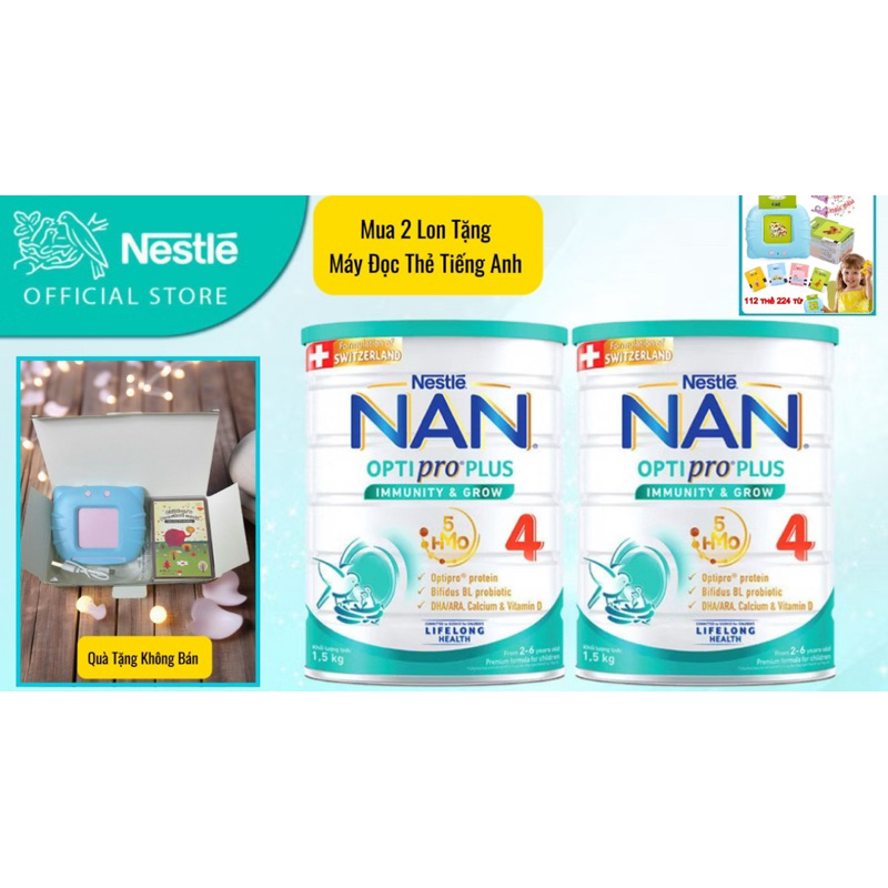 2 cans of NAN OPTIPRO PLUS 4 (2-6 years old) Get 1 free English card ...