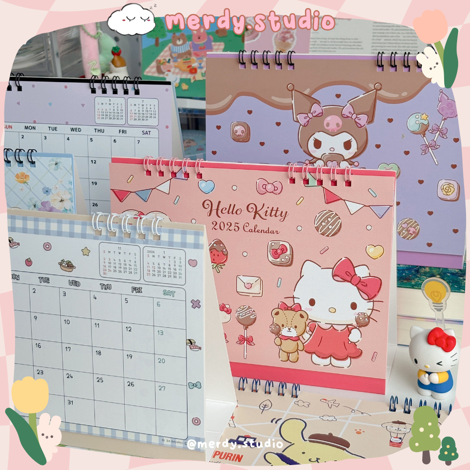 2025 Sanrio x Daiso Japan desk calendar | Shopee Malaysia