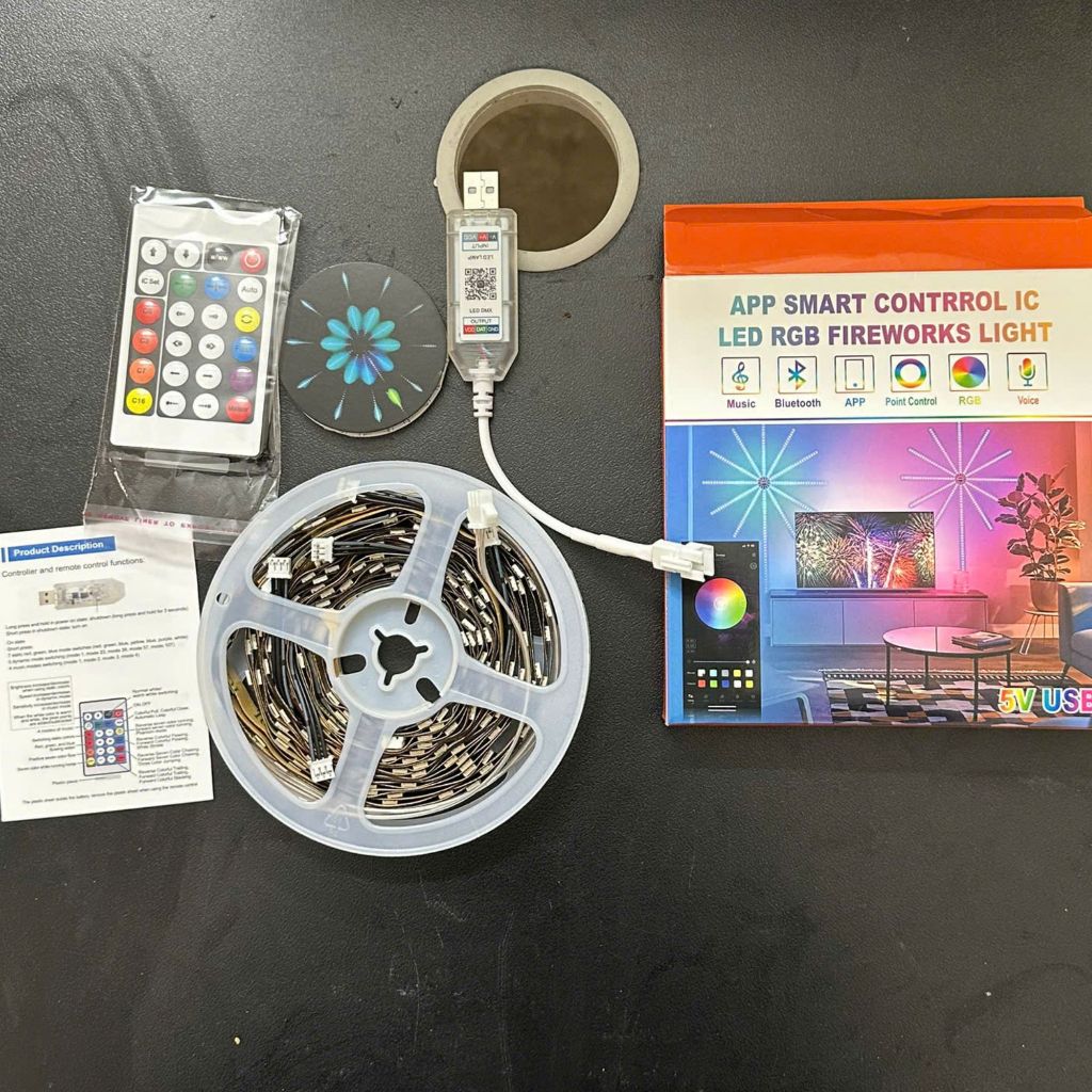 50cm indoor led wall light, 1 meter power cord, remote, beam splitter ...