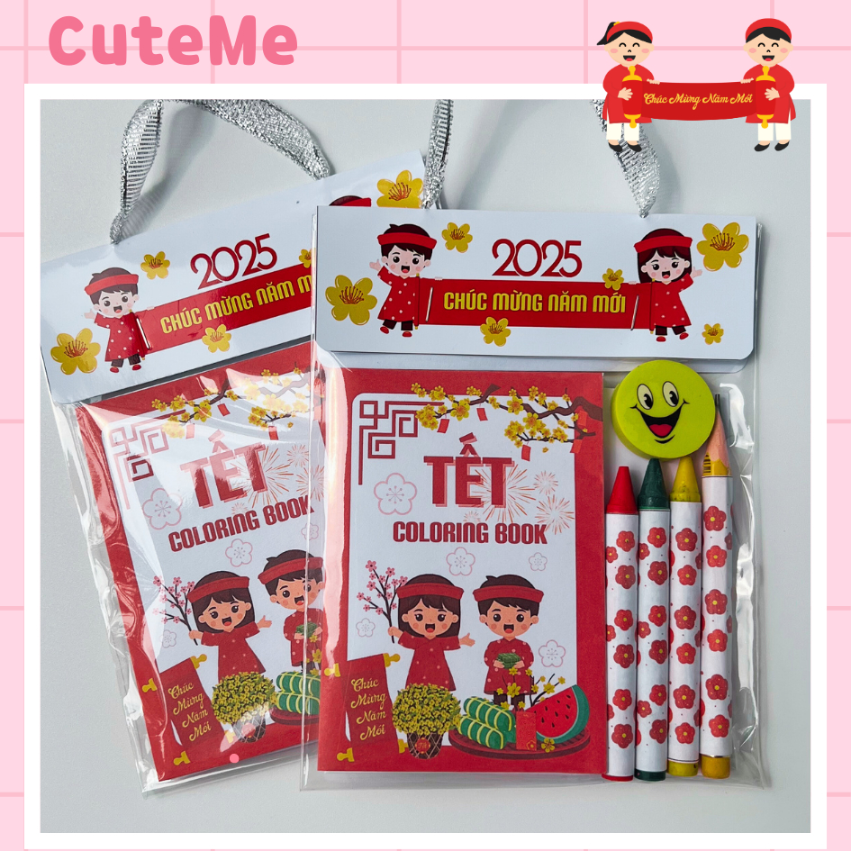 [Print Your own name] CuteMe handbag gift Set with CNY 2025 theme, Tet ...