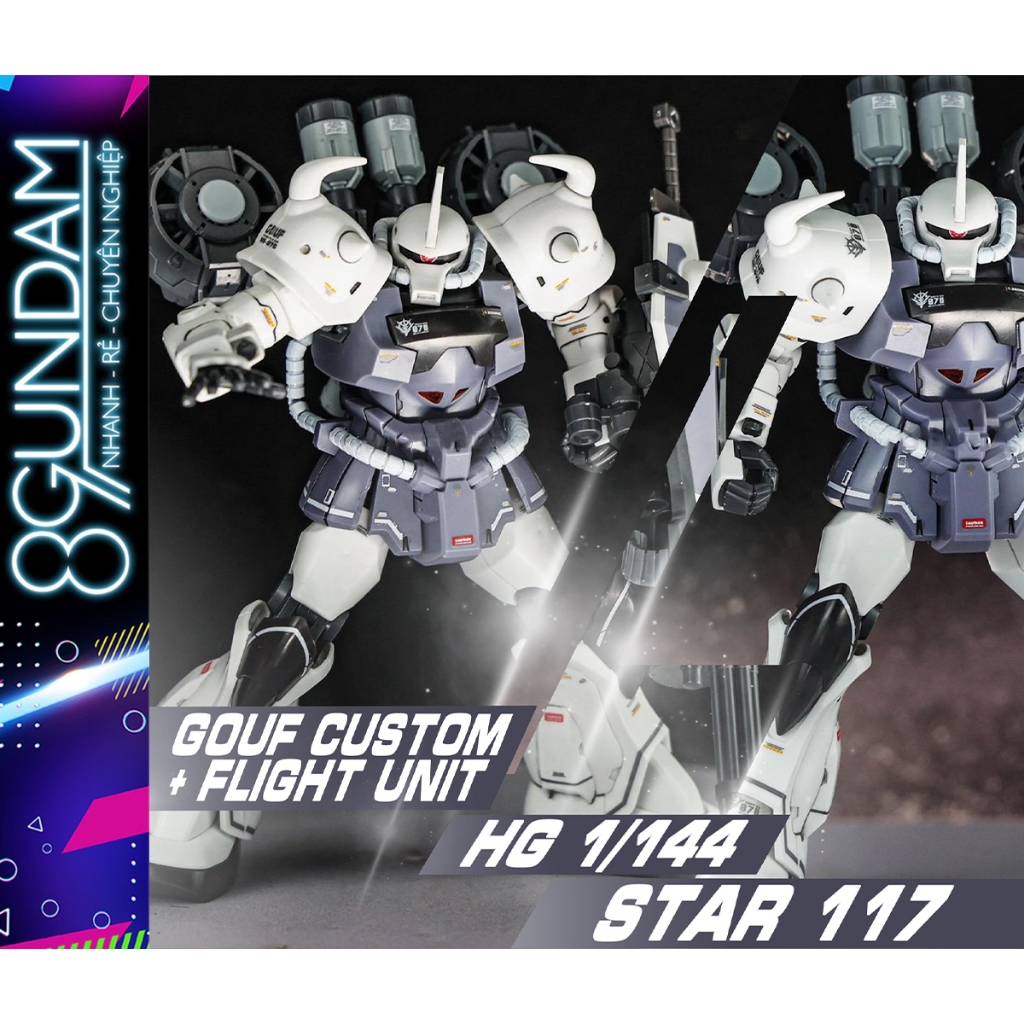 Hg Star 117 MS-07B-3 Gouf Custom + Flight Unit Assembly Model (free ...