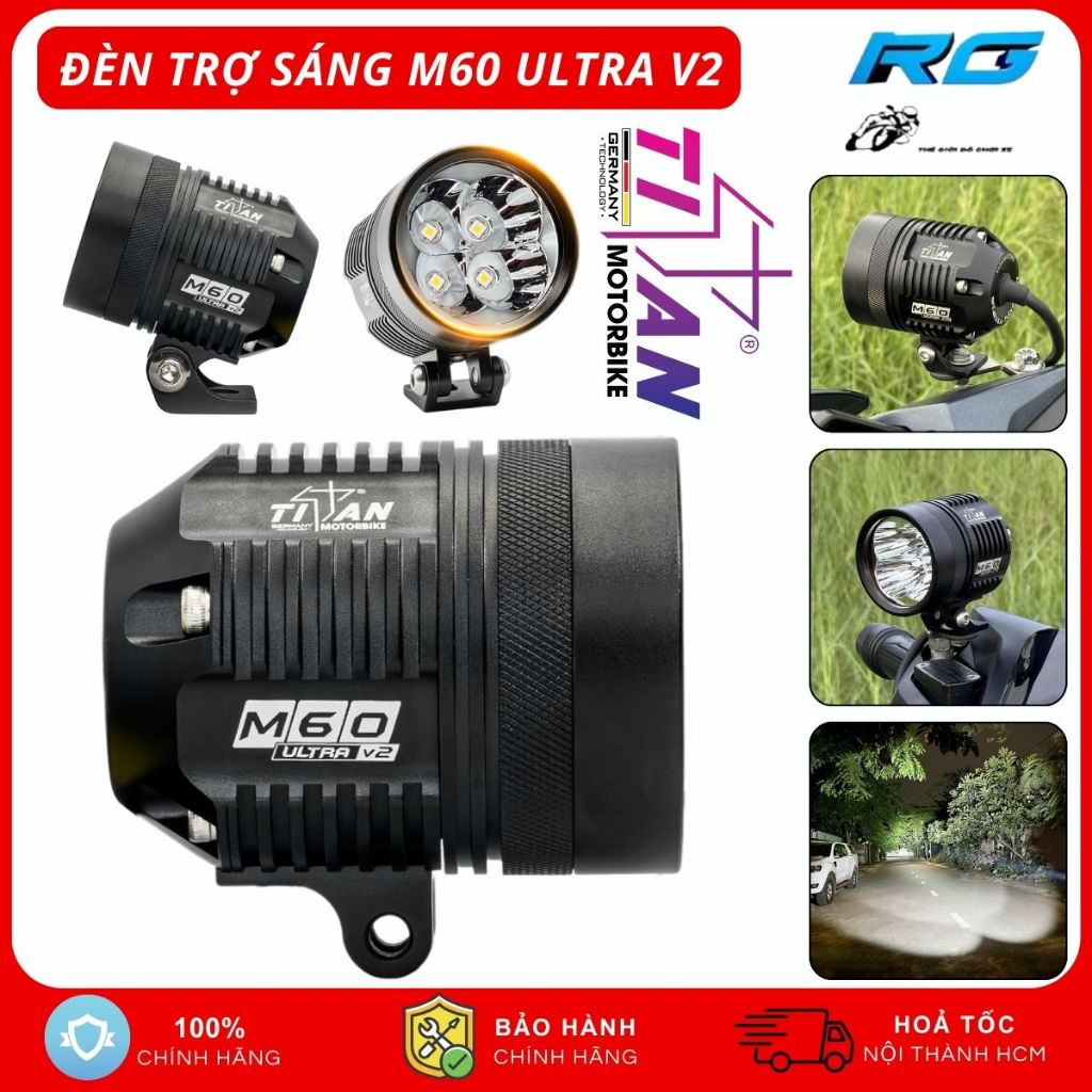Titan M60 Ultra V2, Titan M60 Ultra Ver 2 Spotlight 65W 12V Super Bright for Motorcycles ...