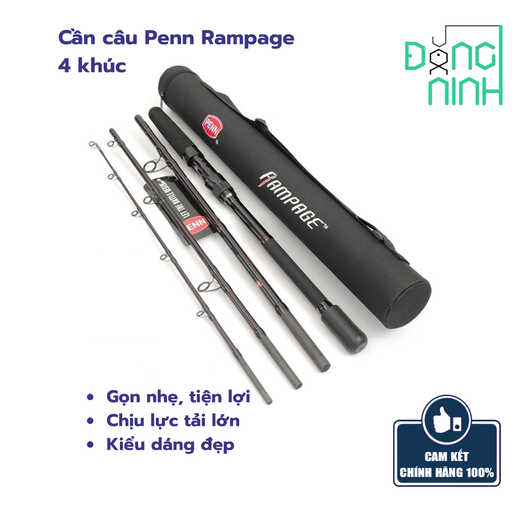 Penn Rampage 4-piece fishing rod, lure rod, fishing rod | Shopee Malaysia