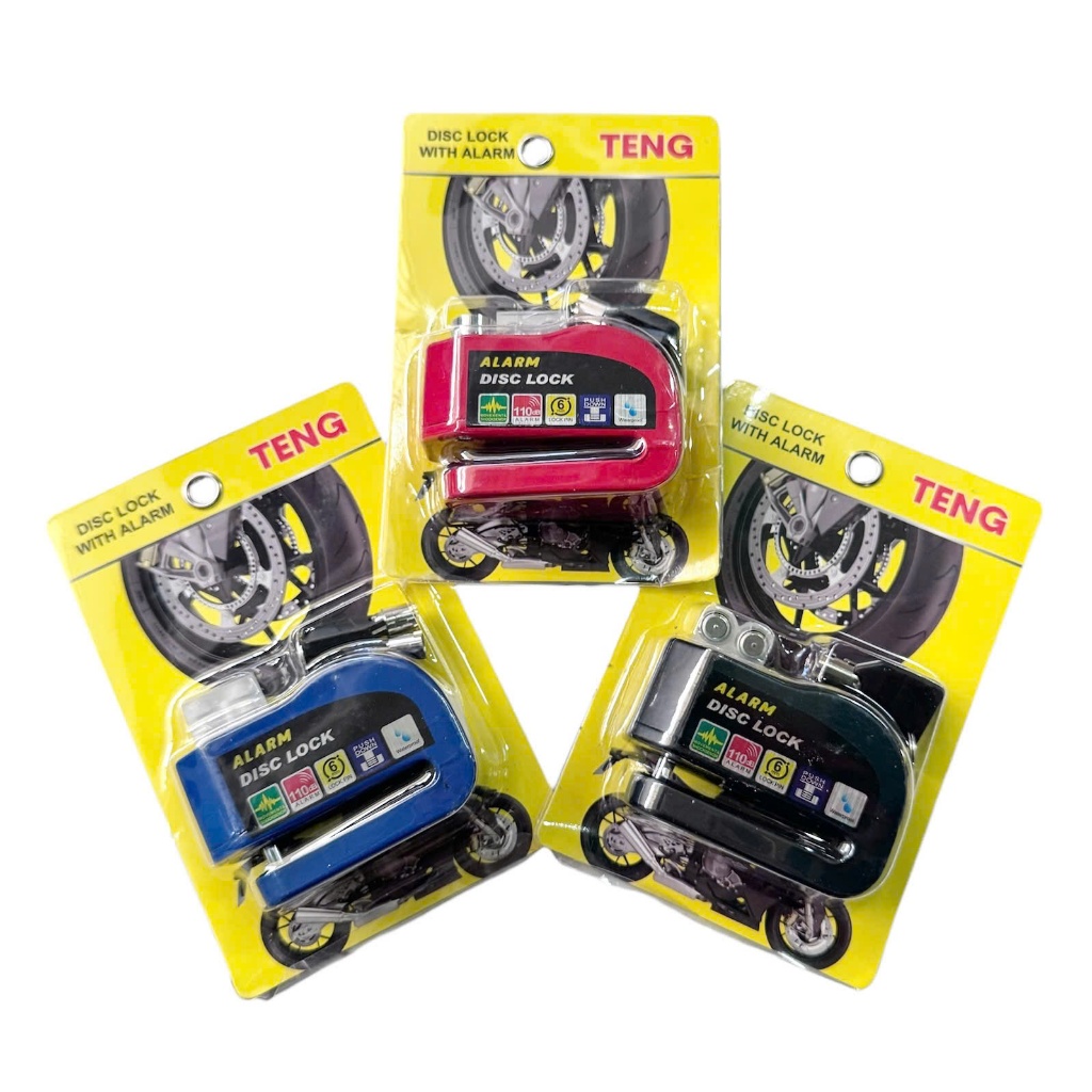 Genuine TENG anti-theft alarm motorbike disc lock, loud howling sound ...