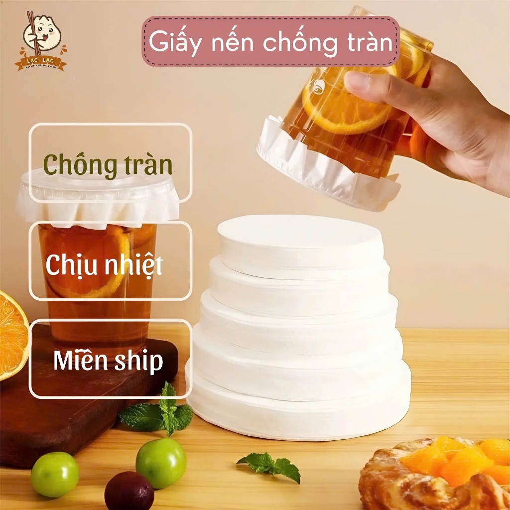 (Set Of 500 sheets) Spill-proof parchment paper to line milk tea cups ...