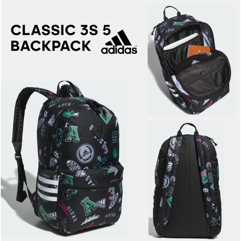 Classic 3-Stripes 5 Backpack American style standard Backpack | Shopee ...