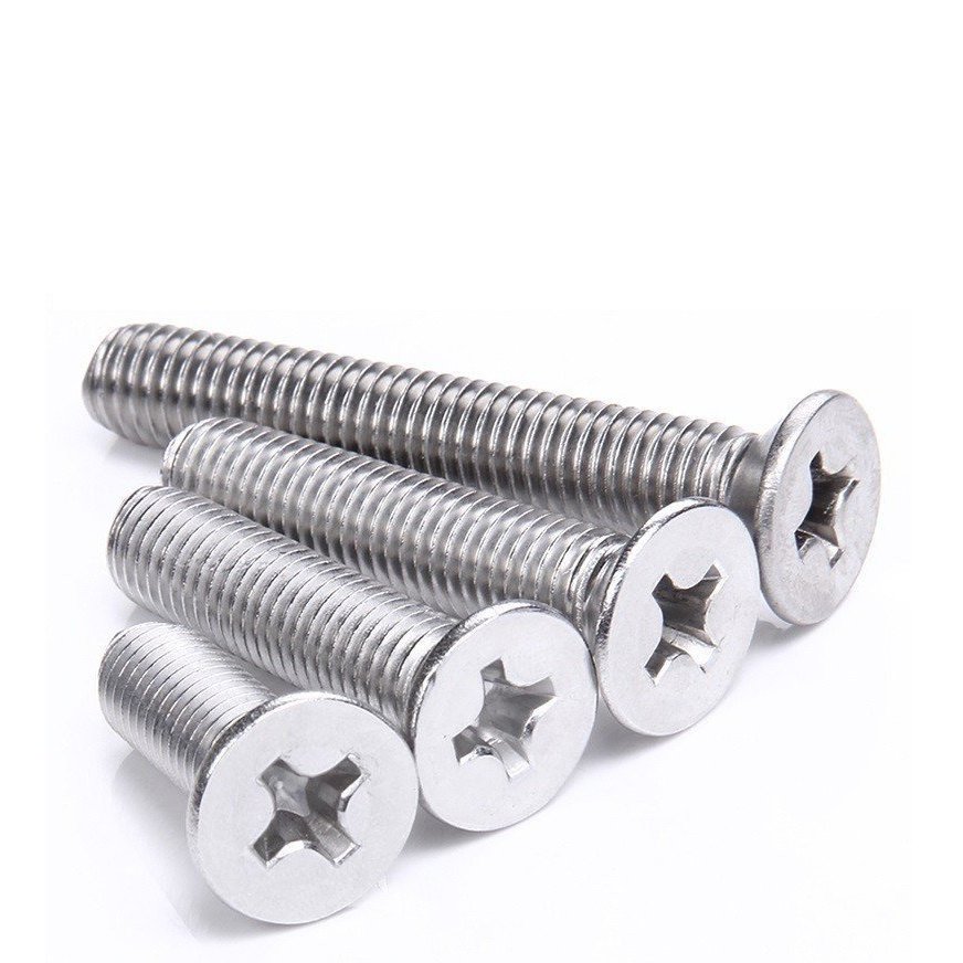 (inox201) 50 pieces M4 pake screws with flat head and stainless steel ...
