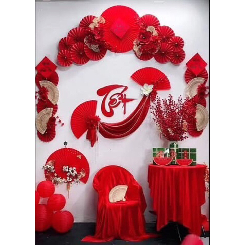 Decorative HANGING DECOR COMBO SET CNY 2025, FAN SET FOR HOME AND ...