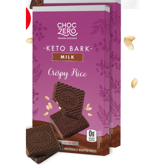 ChocZero's Milk Chocolate Keto Bark - CRISPY RICE, 90g | Shopee Malaysia