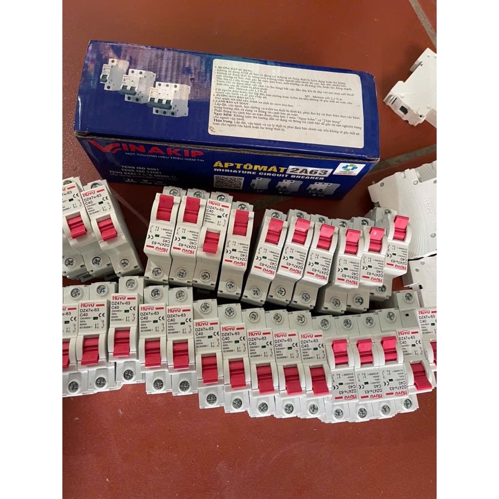 [ Hayu ] CB MCB 1 phase 1 pole, Hayu automatic circuit breaker, Vinakip 40A | Shopee Malaysia