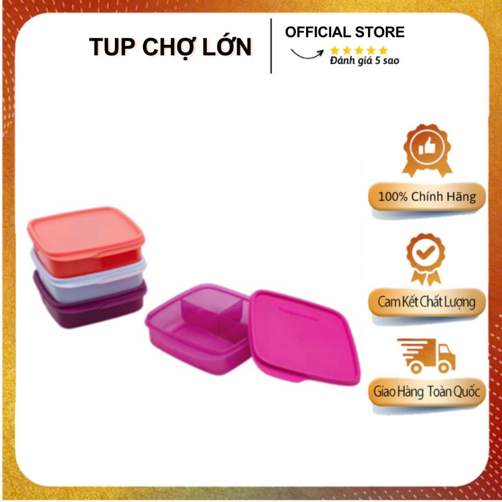 Tupperware Lolly Tup Divided Lunch Box with 3 Compartments for School ...