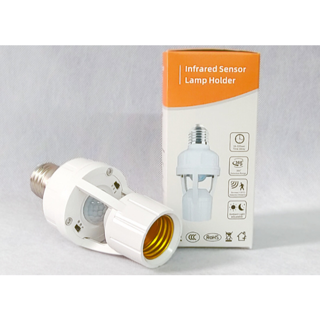 Infrared motion sensor lamp holder HANGING TYPE E27 swirl lamp holder ...