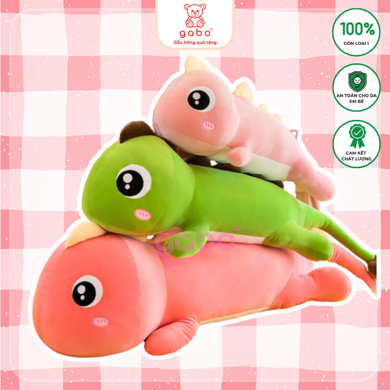 Convex-Eyed Dinosaur stuffed bear, size 1m6, Heart-tailed Gecko Pillow ...