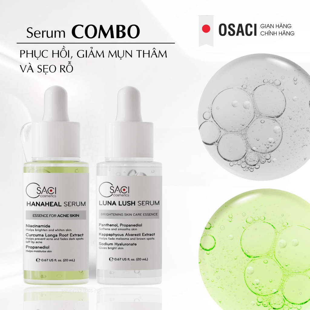 Combo of 2 Serums to reduce acne, prevent dark spots and scars Osaci ...