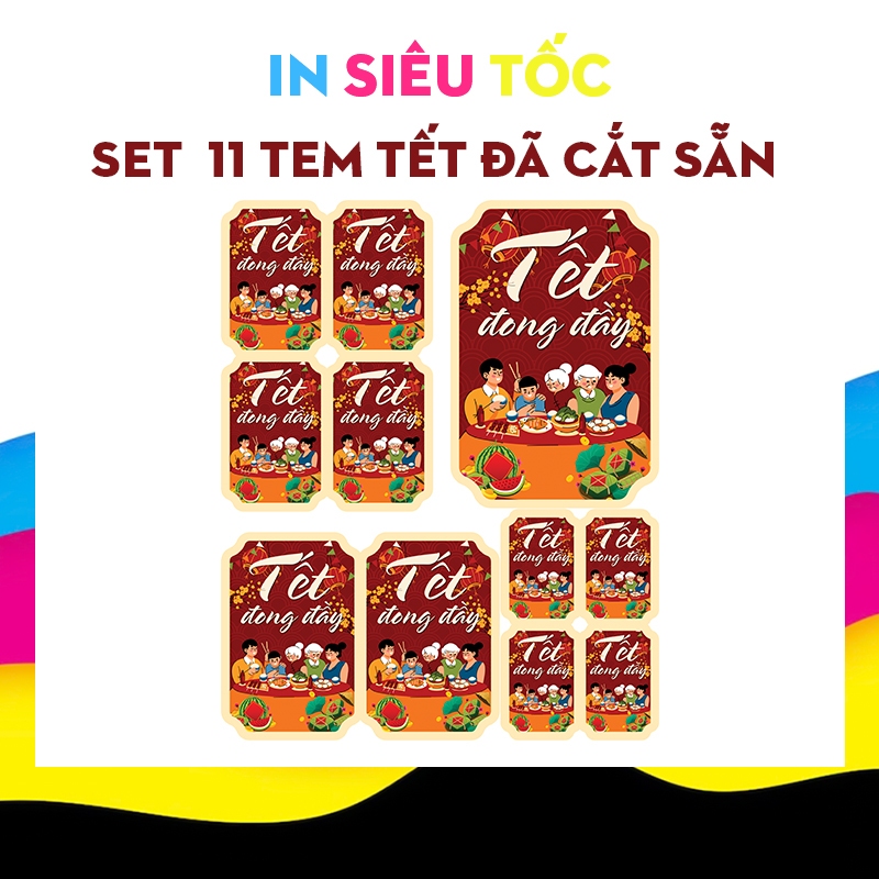 [ Ready ] Set of 11 pre-cut CNY stickers of all sizes - Peel-and-stick ...