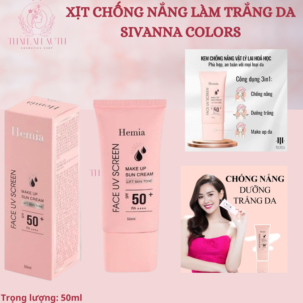 Hemia sunscreen to whiten skin tone and control oil for oily, acne ...