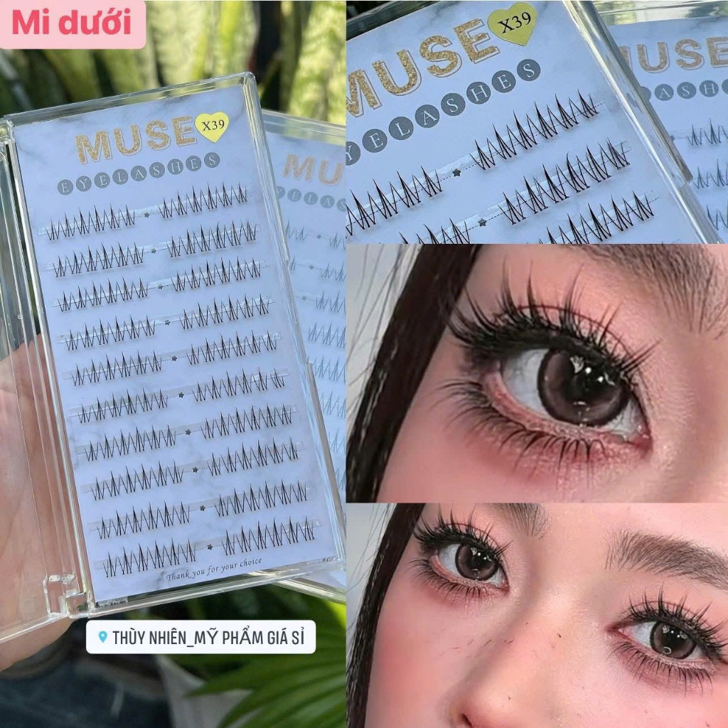 Muse X39 lower eyelashes - Separate eyelashes attached to each cluster ...